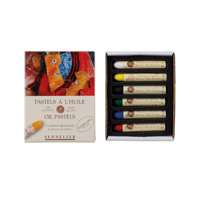 Oil pastels cardboard set 6 Oil pastels - Discovery - Art Creative